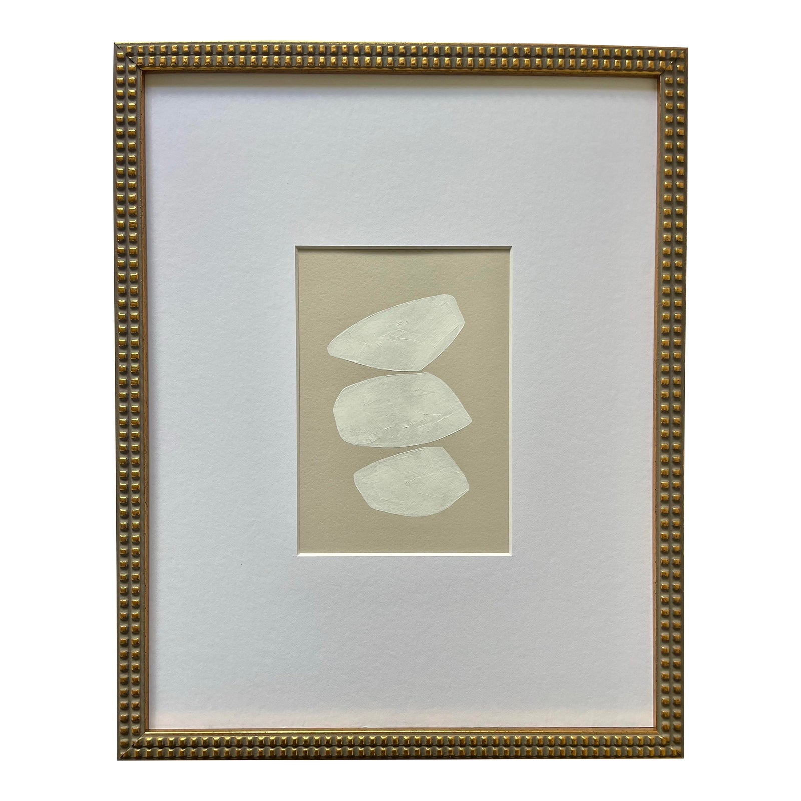 2025 "Perla" Contemporary Abstract Painting on Paper by Artist r.k. Red ...