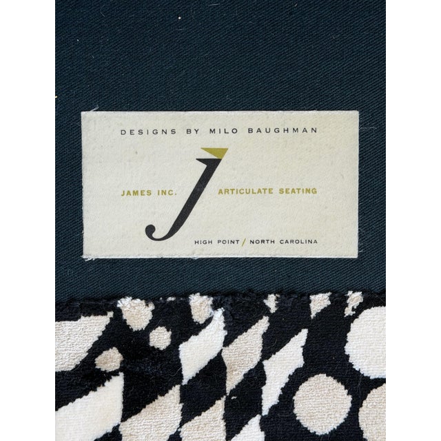 Chrome and Optical Velvet Chair by Milo Baughmann | Chairish