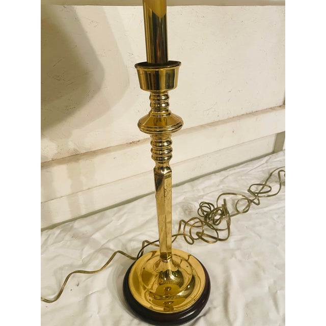 Pair of Brass Lamps With Shades | Chairish