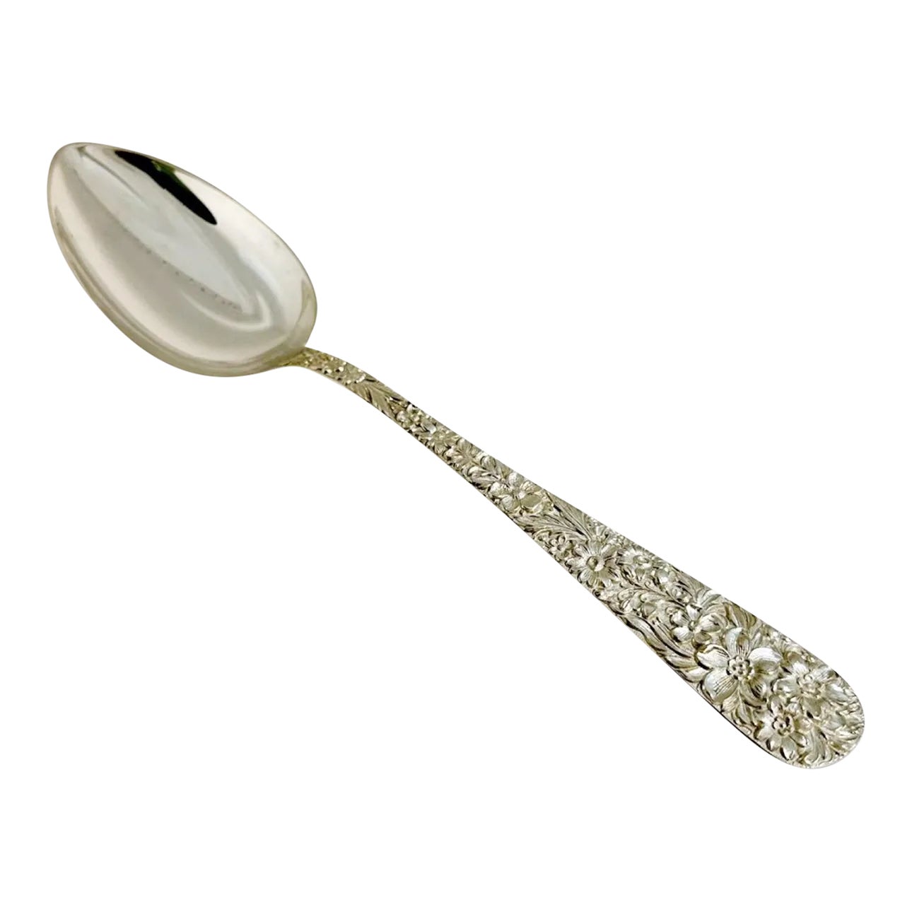 Antique Repousse Table/Serving Spoon Marked S. Kirk & Son Inc. | Chairish