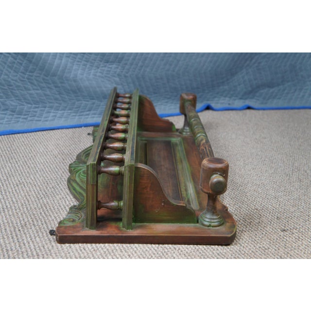 Antique Victorian Carved Mahogany Serpentine Wall Shelf Towel Holder ...