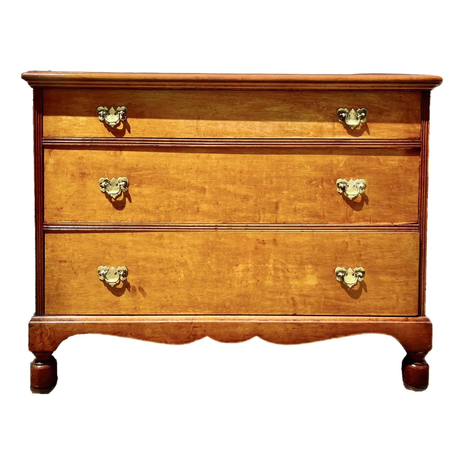Early American Style Maple Commode | Chairish