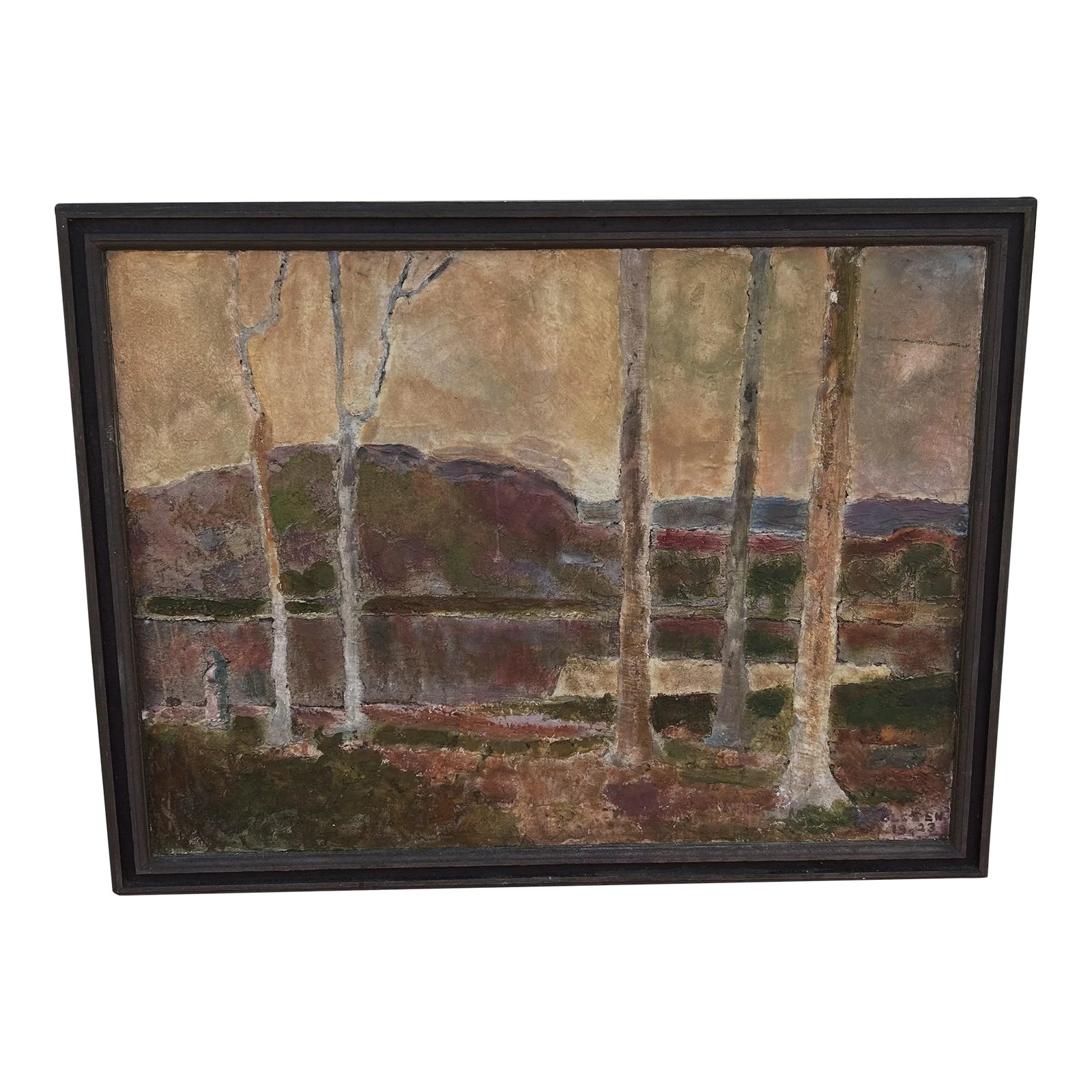 Olaf Olesen American, Danish Listed Artist Signed 1923 Landscape ...