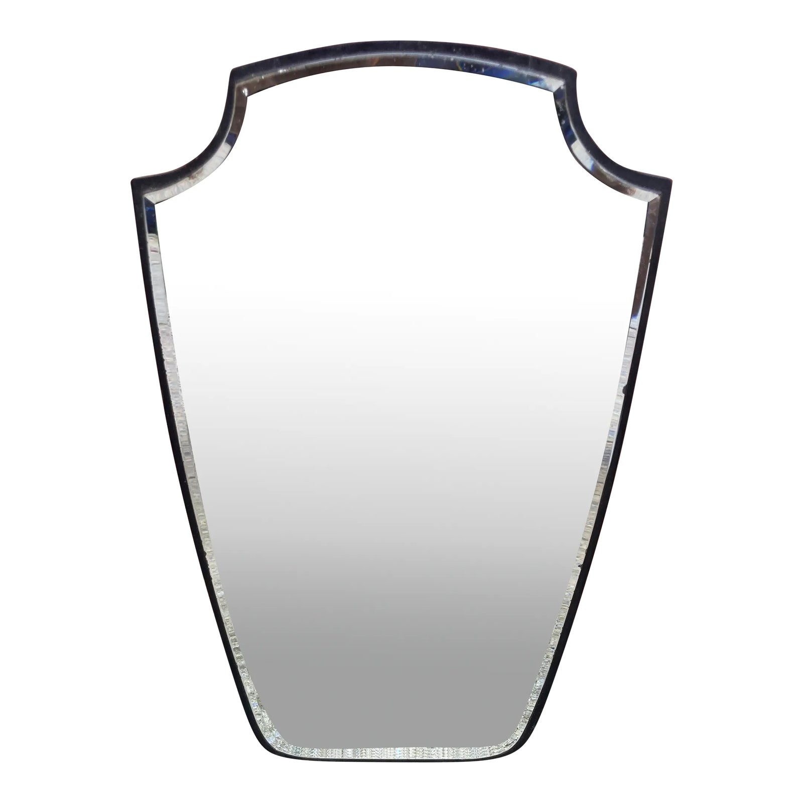 Mid-Century Danish Shield Shaped Mirror | Chairish