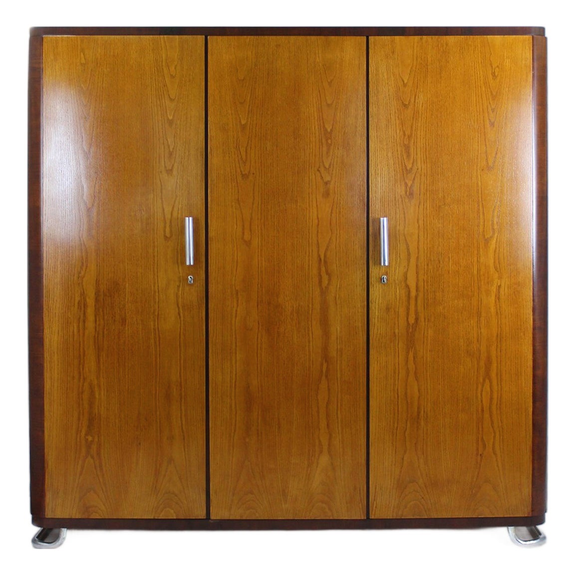 Vintage Bauhaus Chromed Tubular Steel Wardrobe attributed to Hynek ...
