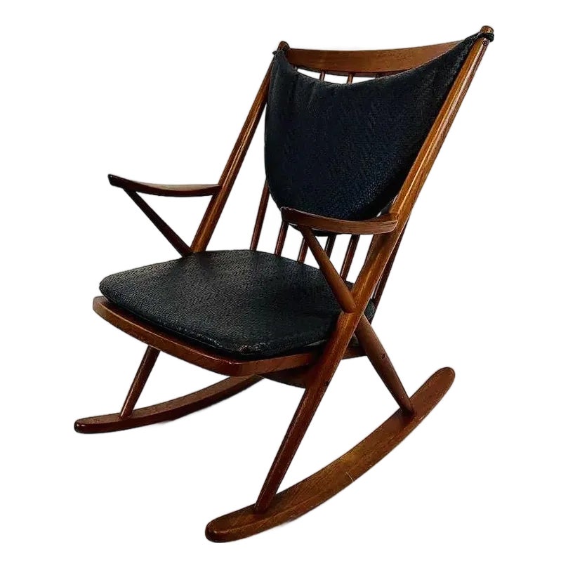 Vintage Danish Rocking Chair by Bramin Mobler | Chairish
