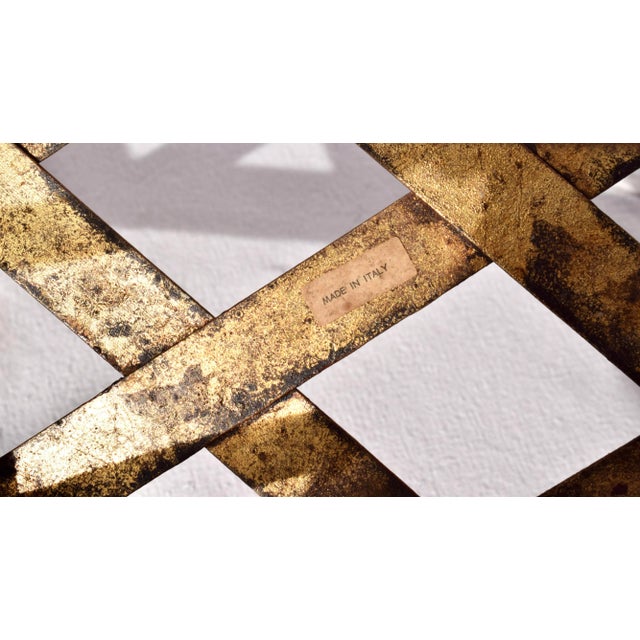 S. Salvadori Gold Enameled Double Curule Bench in Blue Velvet | Chairish