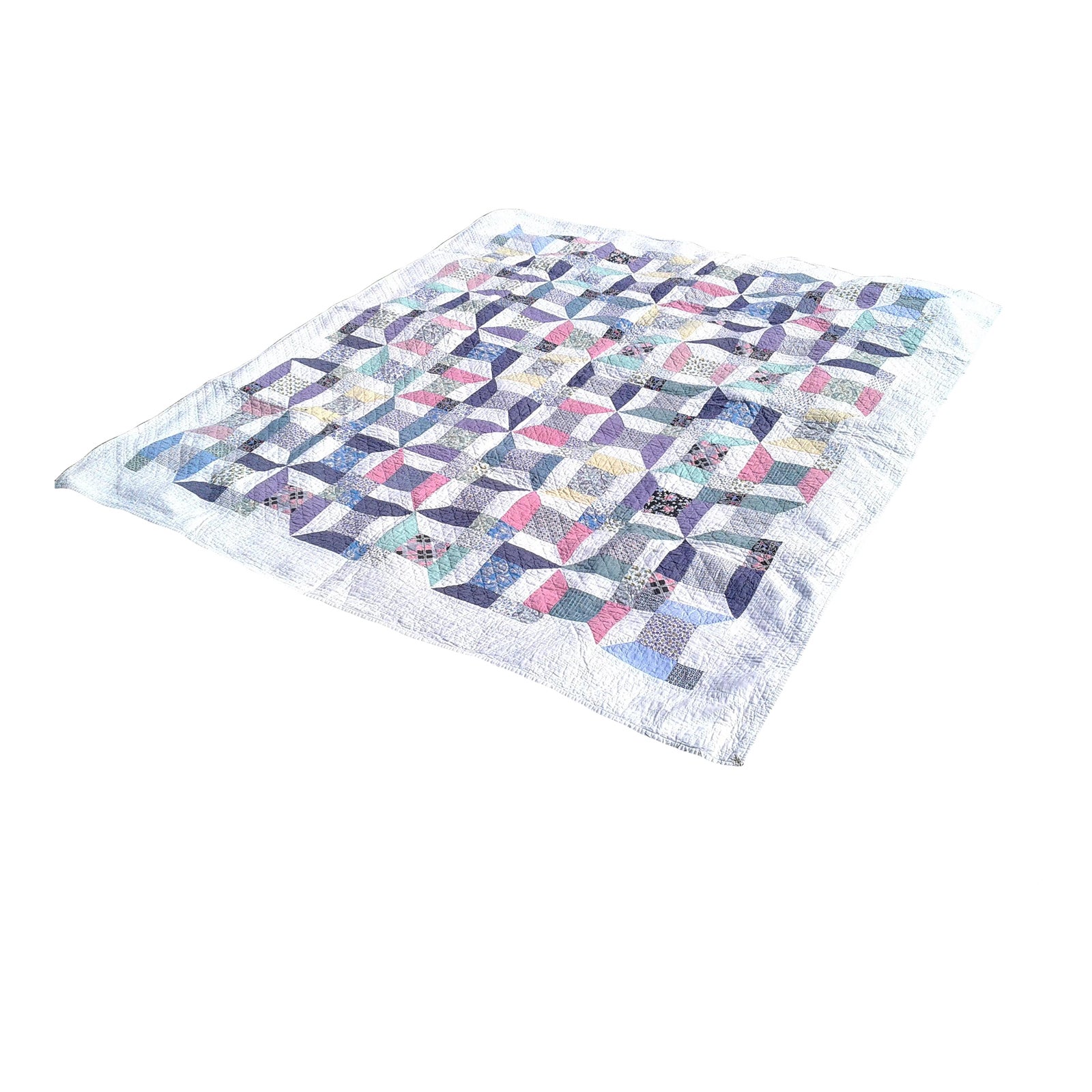 Antique Spool Pattern Quilt | Chairish