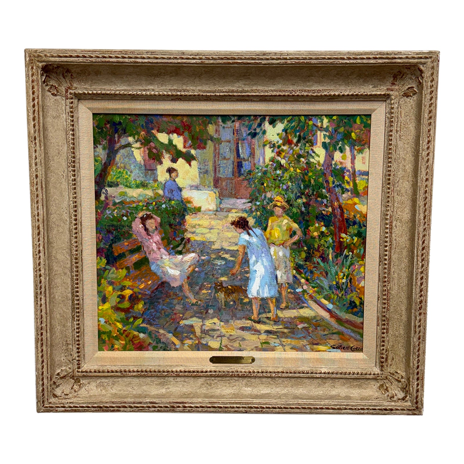 Sotiris-Corzo "Afternoon Tea" Original Painting | Chairish