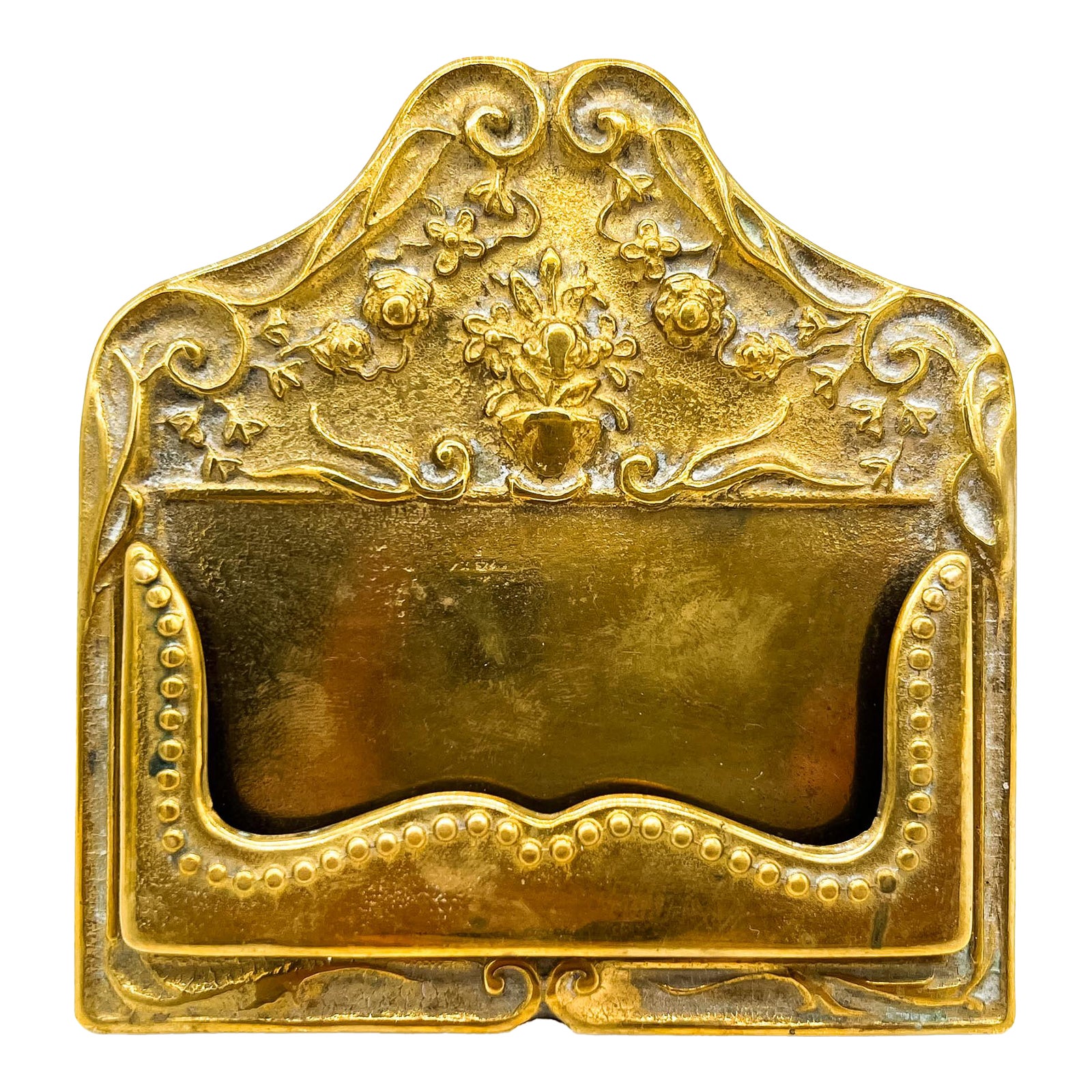 Vintage Italian Brass Business Card Holder – Hollywood Regency / Rococo ...