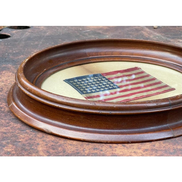 Vintage 48 Star American Flag 1940 in Vintage 1880’s Antique Walnut ...