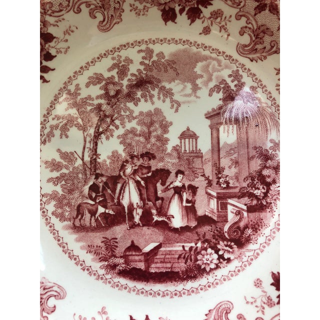 Antique William Adams & Sons Pink Staffordshire Transfer Dish in ...