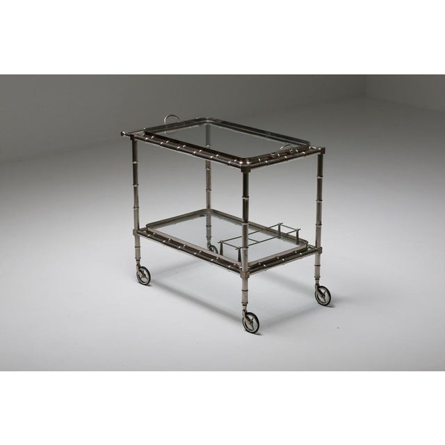 Modern Regency Trolley Side Table, 1960s | Chairish