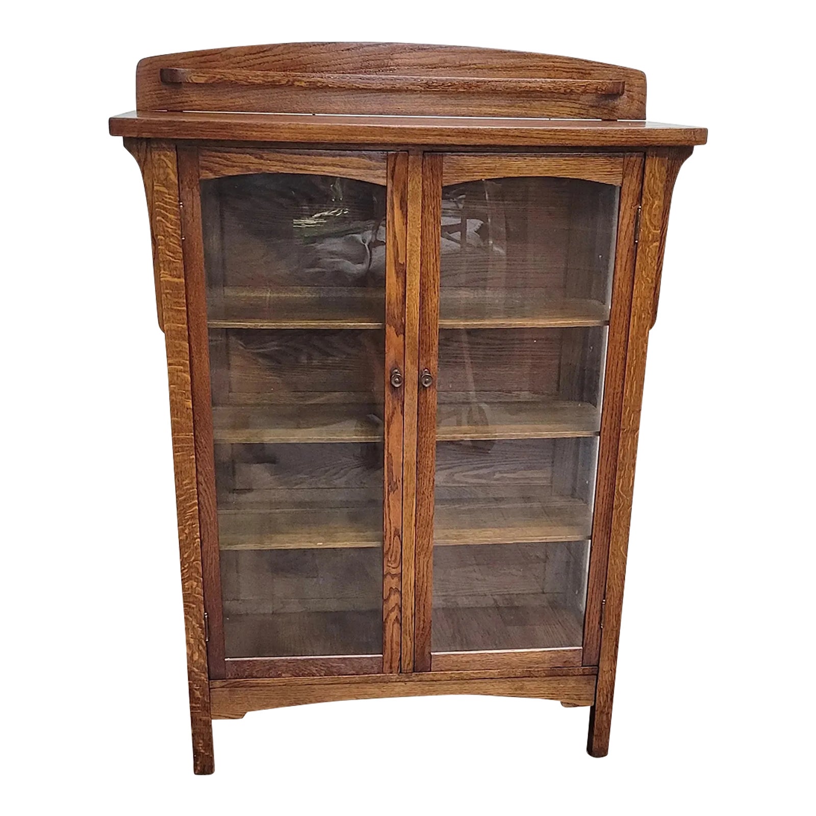 Antique Limbert Mission Arts and Crafts Tiger Oak Cabinet | Chairish