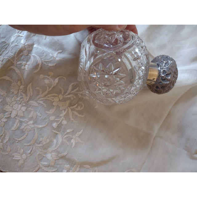 Charles May English Sterling Silver and Cut-Glass Perfume Bottle, Circa ...