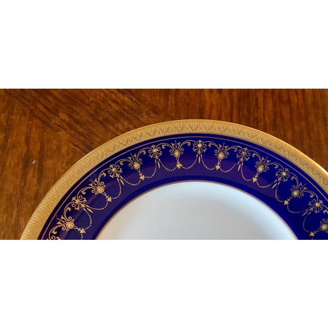 1980s Royal Worcester Imperial Bone China Gold Cobalt Blue Side Plates ...