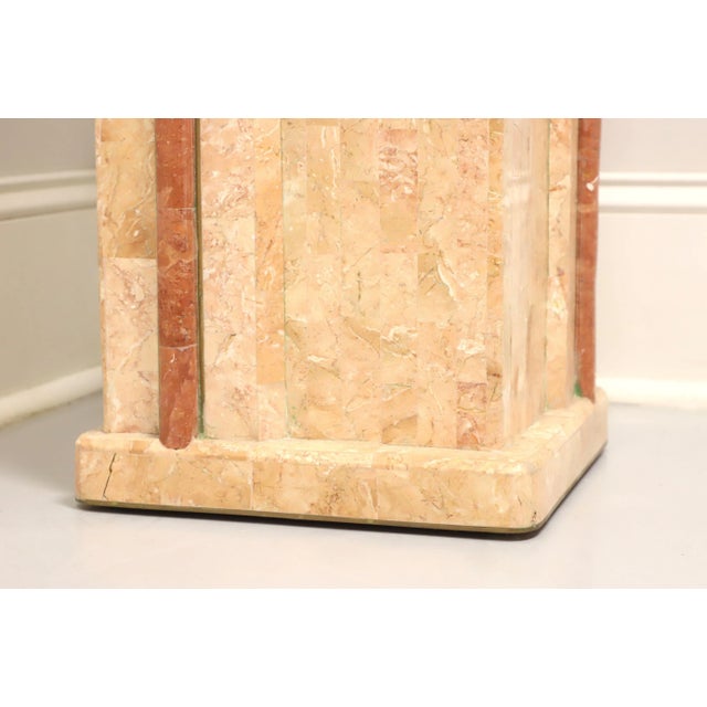 Pink Tessellated Marble Art Deco Square Display Column / Plant Stand ...