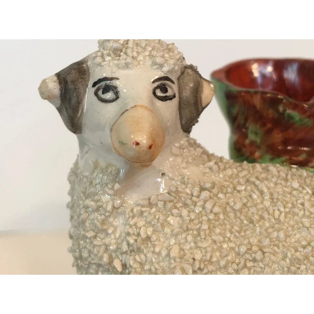 Circa 1860 Old Staffordshire Ware Sheep Spill Vases- a Pair | Chairish