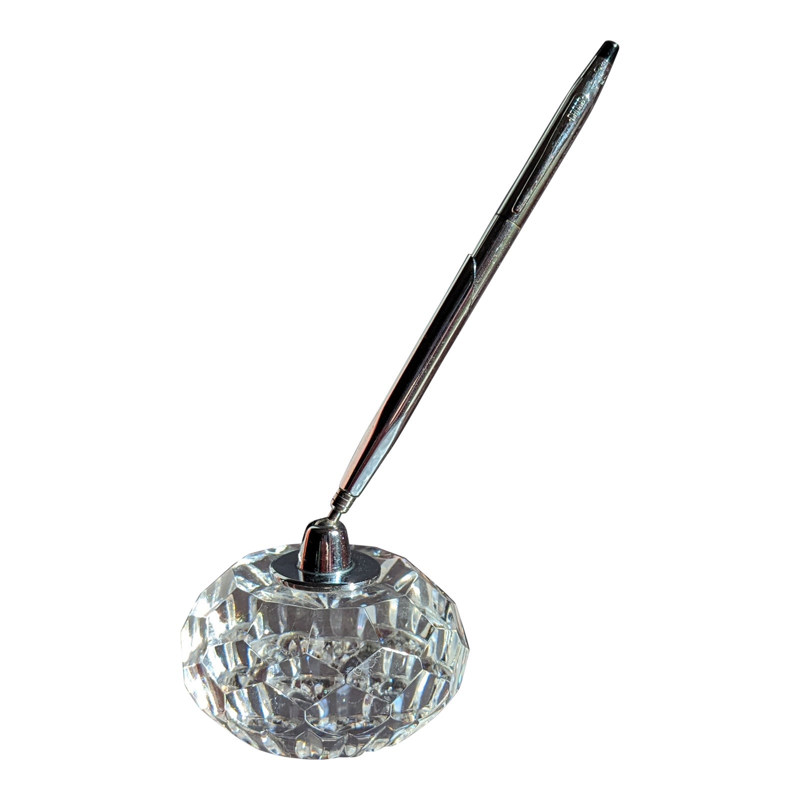 Late 20th Century Signed Waterford Crystal Pen Holder Desk Paperweight ...