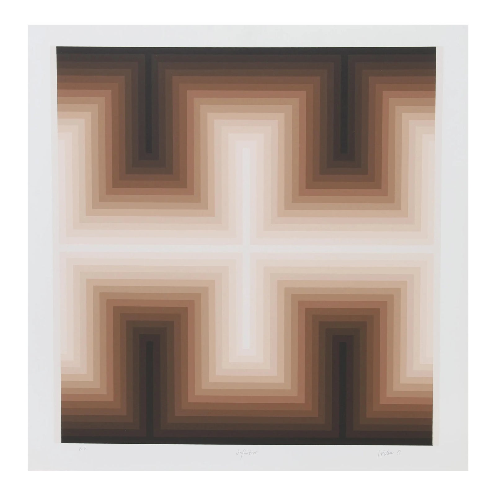 Jurgen Peters, "Infinitive", Op Art Serigraph | Chairish