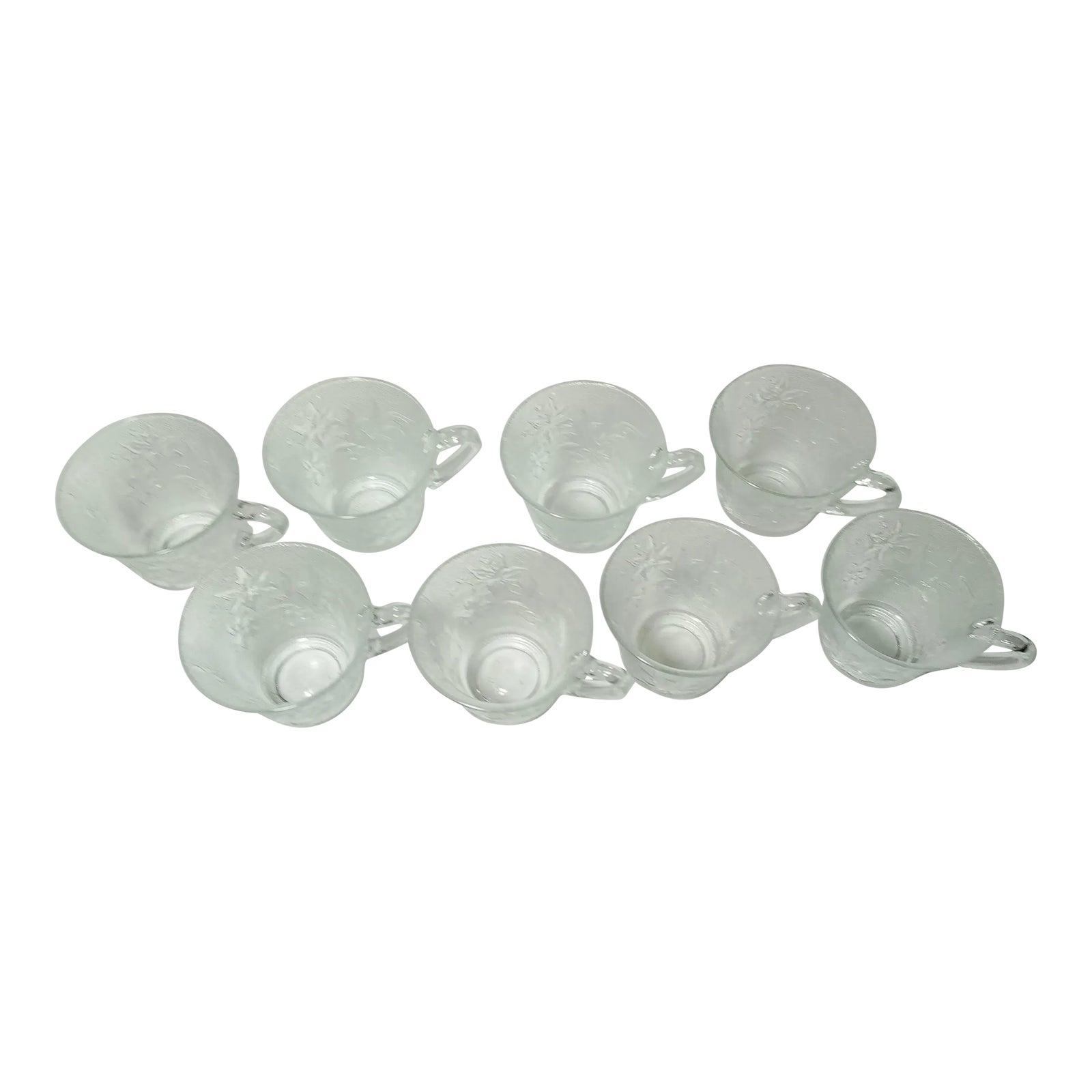 1960s Indonesian Frosted Punch Cups- Set of 8 | Chairish