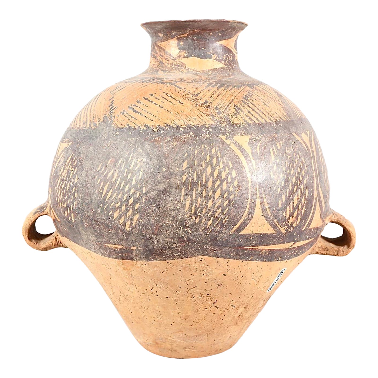 Chinese Neolithic Painted Ovoid Pottery Jar, Machang Period #10 | Chairish