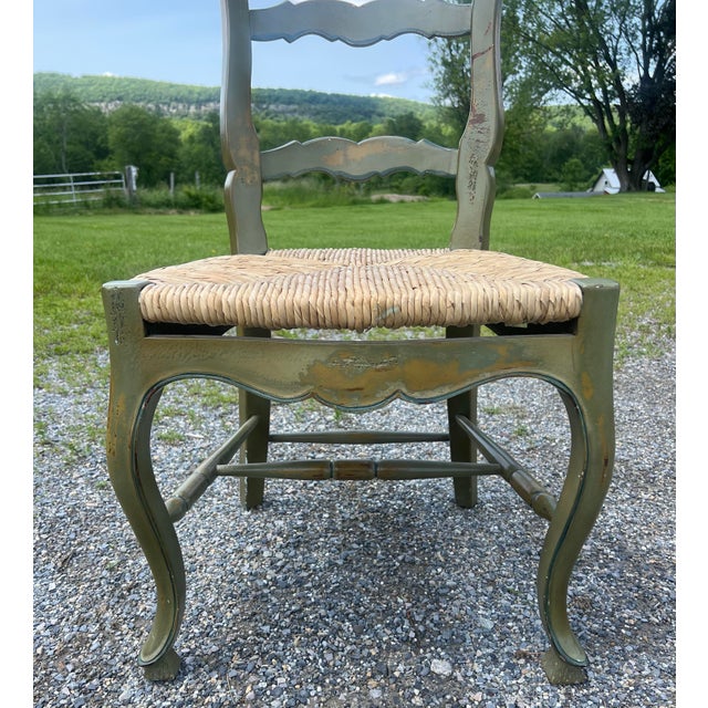 Farmhouse Country French Ladderback Dining Chairs - Set of 4 | Chairish