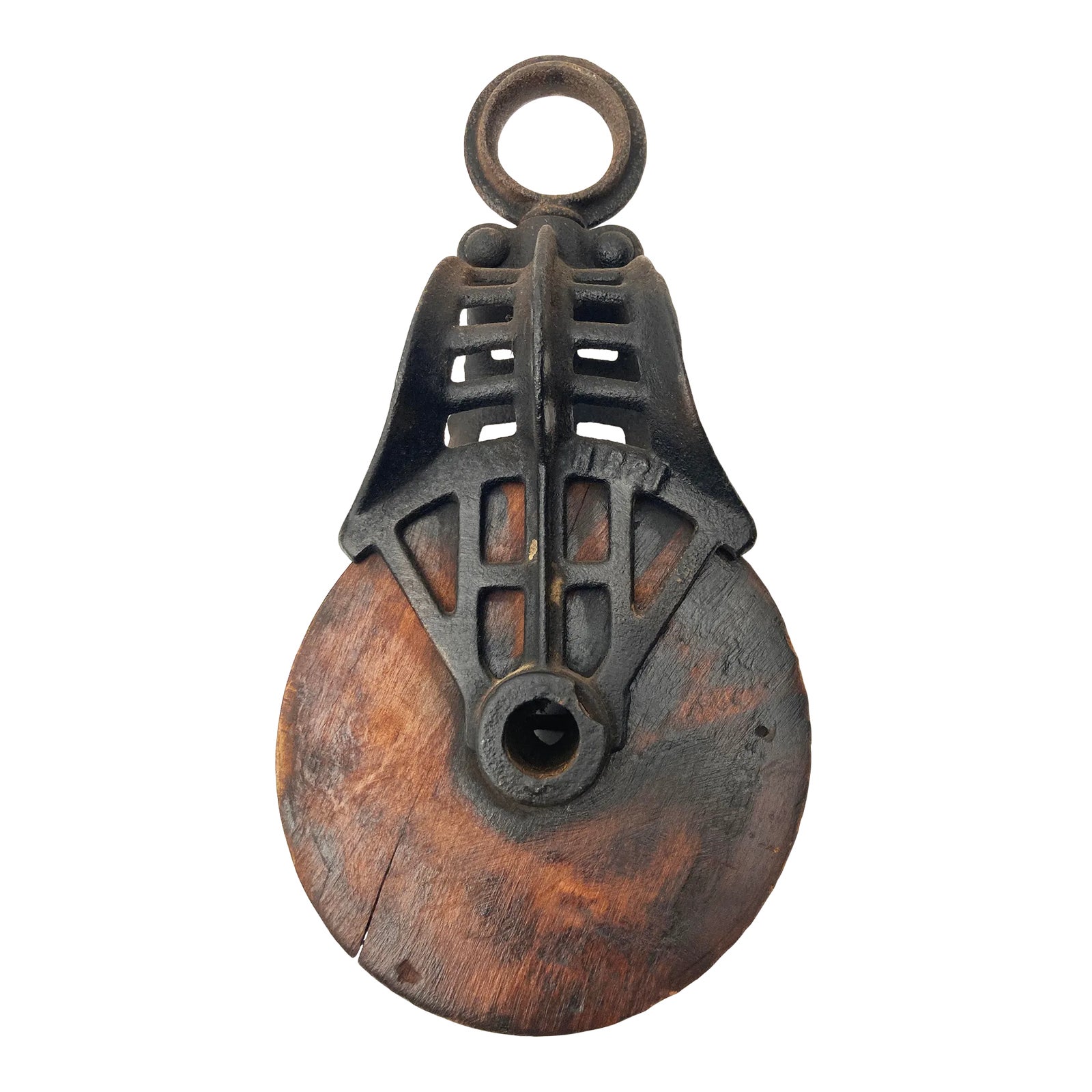 Antique Late 19th Century Farm Country Barn Pulley | Chairish