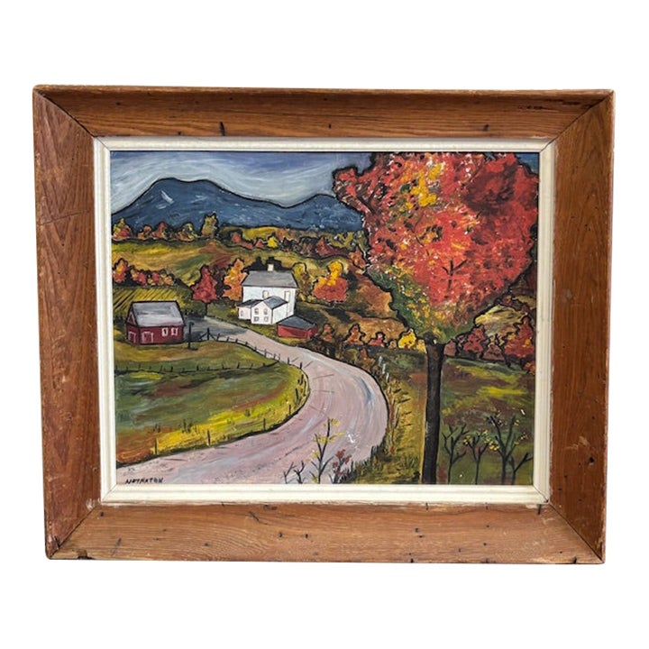 Mid Century American Oil Painting - Autumn Scene - George Netherton ...