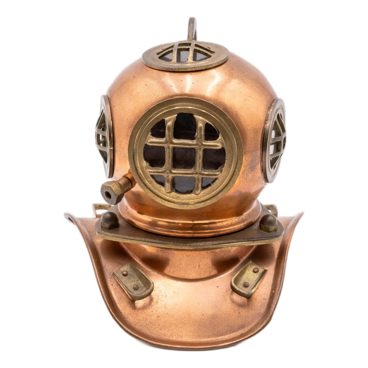 Vintage Copper & Brass Scuba Divers Helmet | Chairish