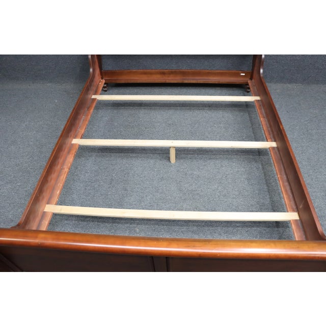 Durham Furniture Cherry Sleigh Bed/Queen | Chairish