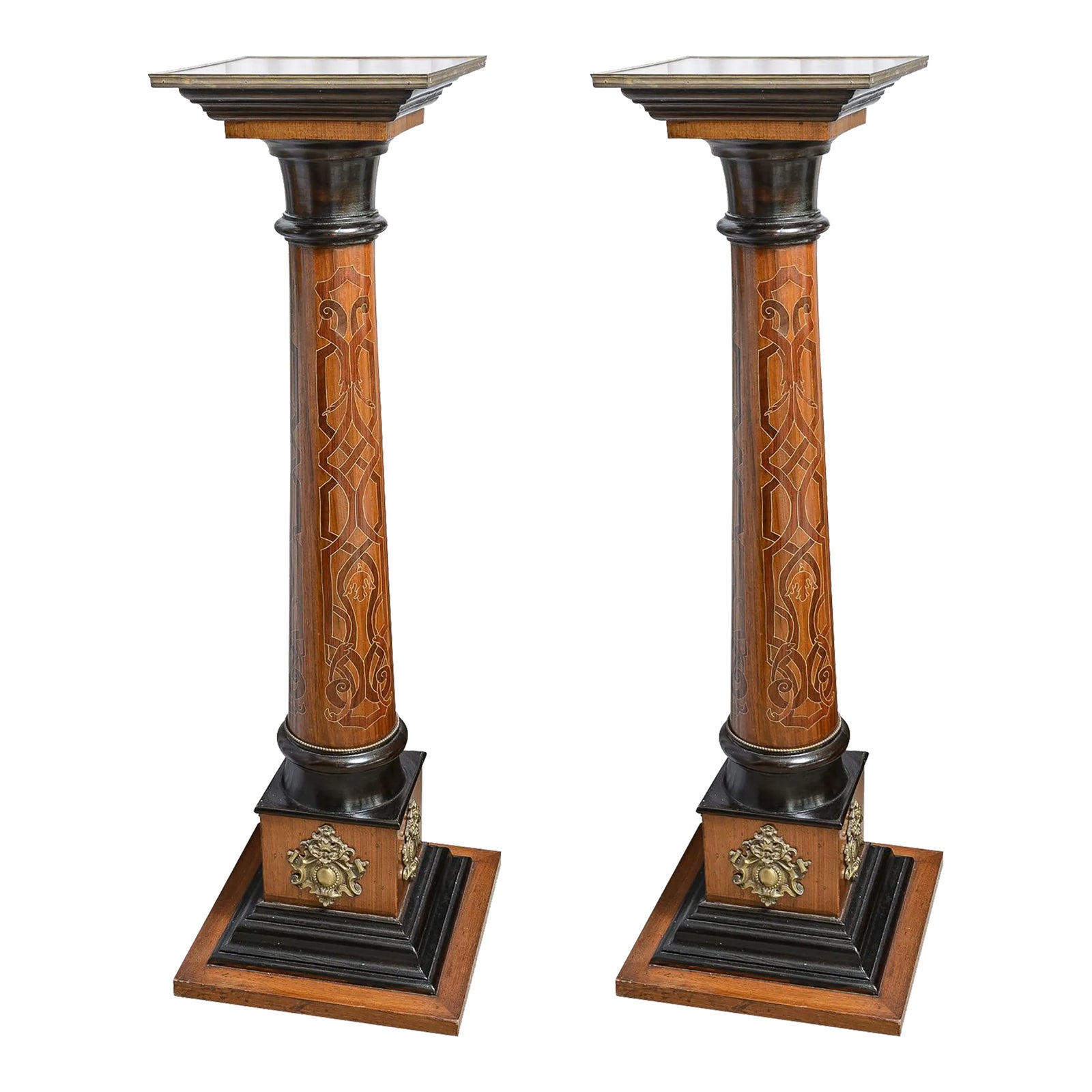 Decorative Wood Columns-A Pair | Chairish