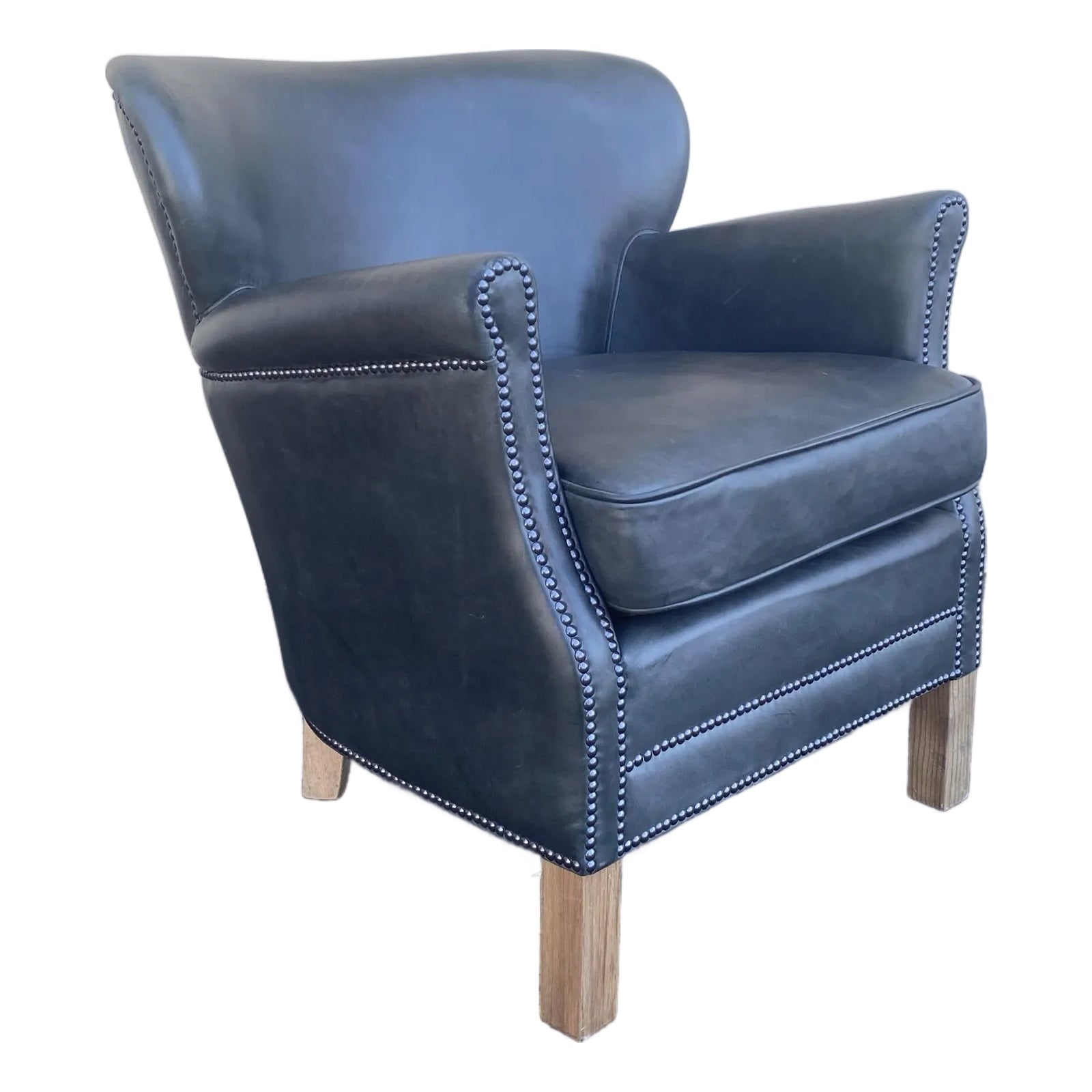 Restoration Hardware Leather Professor’s Chair | Chairish