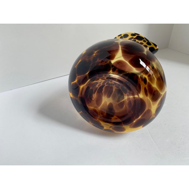Vintage Tortoiseshell Glass Pitcher | Chairish