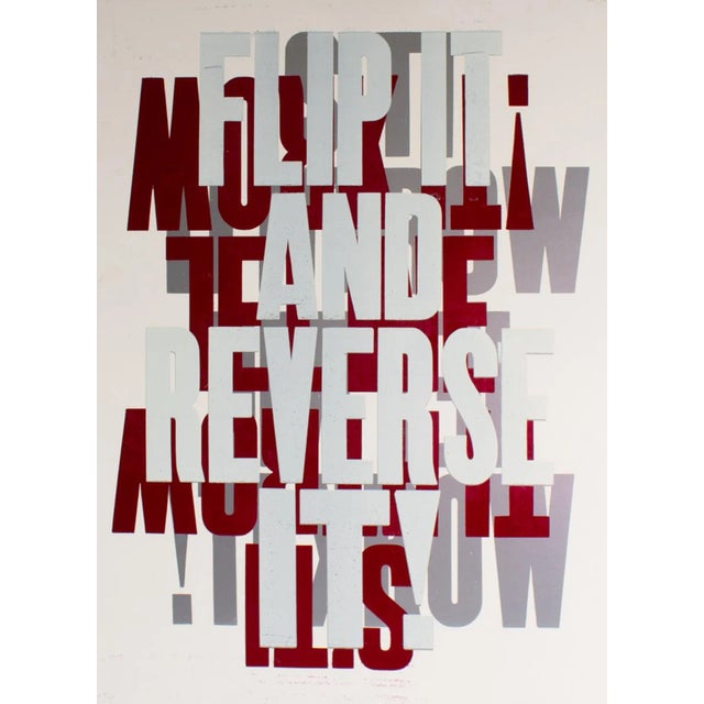 “Flip It and Reverse It!” Letterpress Poster by Carl Pope Jr. | Chairish