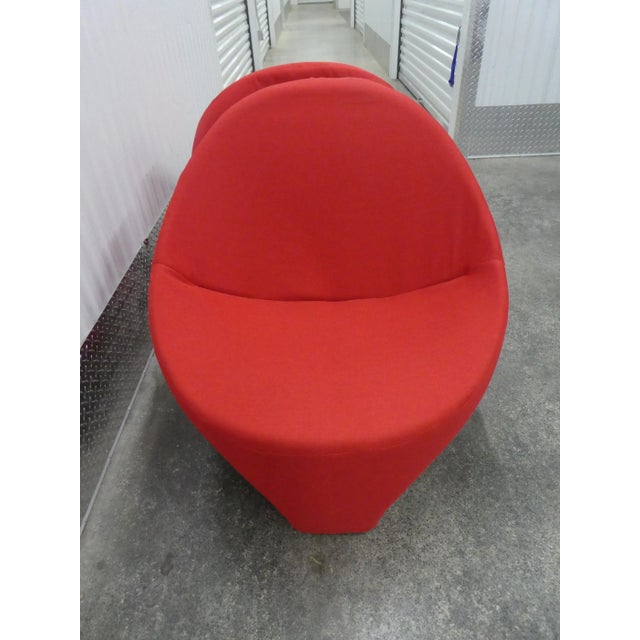 Vintage Fire Engine Red Italian Lounge Chairs - a Pair | Chairish