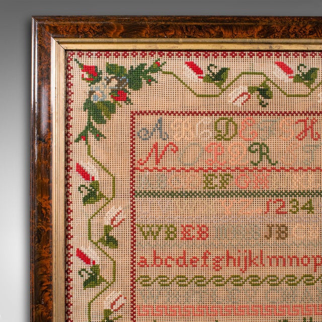 1880's Large Antique School Sampler | Chairish