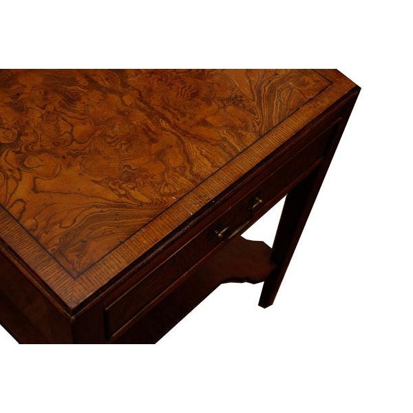 Mid-Century Modern Burlwood Side Table | Chairish