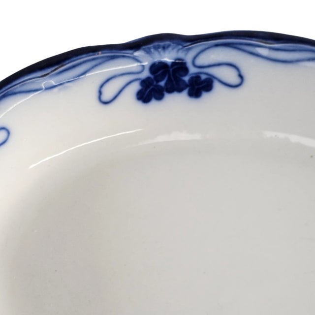 W. H. Grindley & Co England Flow Blue Platter | Chairish