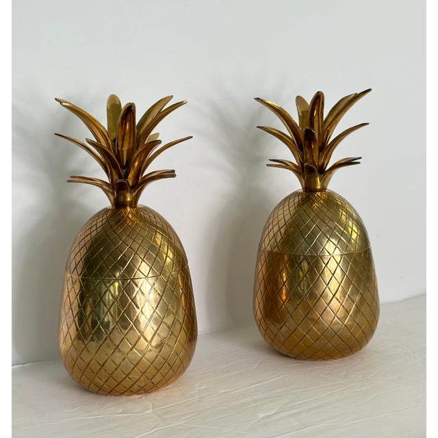Vintage Brass Pineapple Boxes – a Set | Chairish