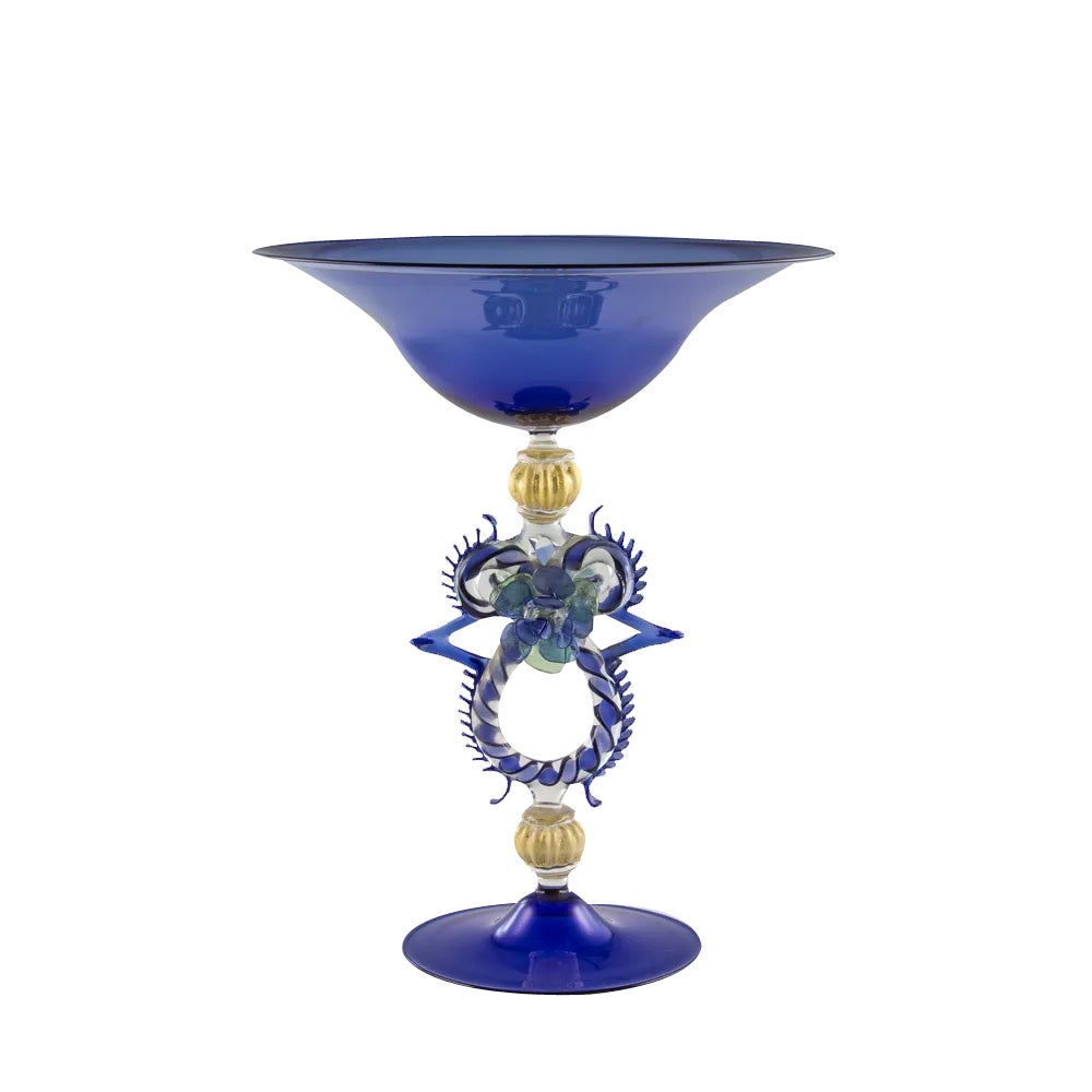Blue Raise Glass from Cortella Ballarin Production | Chairish