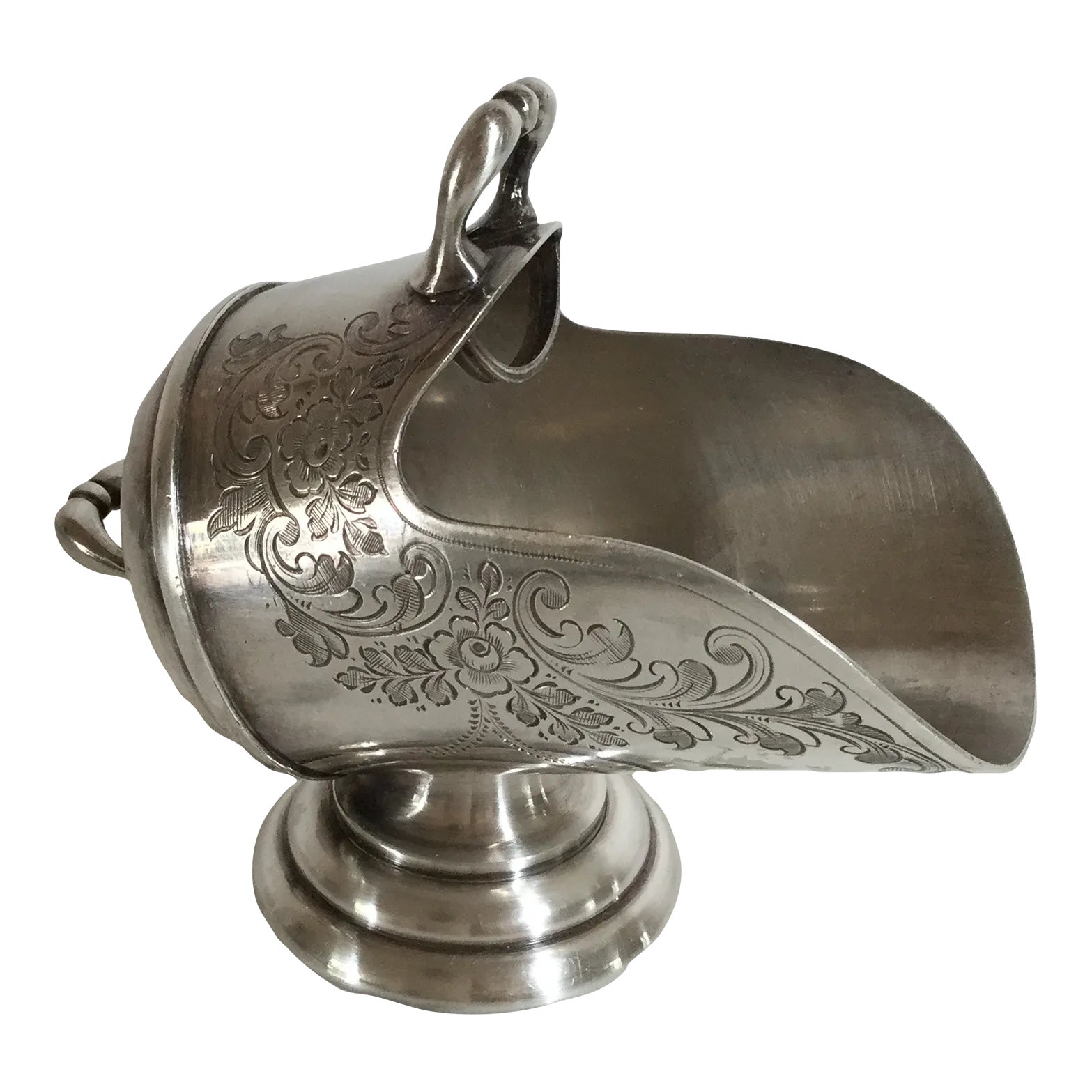 Vintage Silver Plate Sugar Scuttle | Chairish