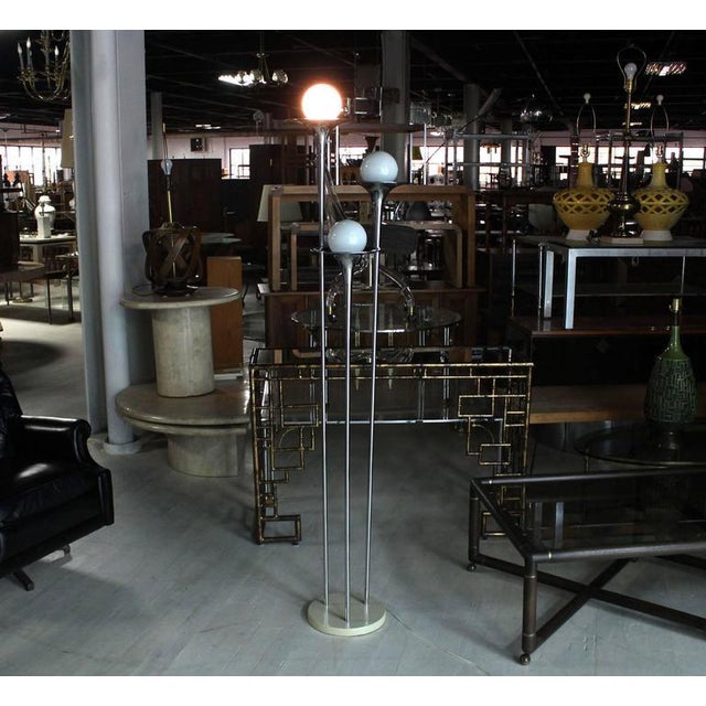 Vintage Mid Century Reggiani Trumpet Trombone Shape Triple Chrome Floor ...