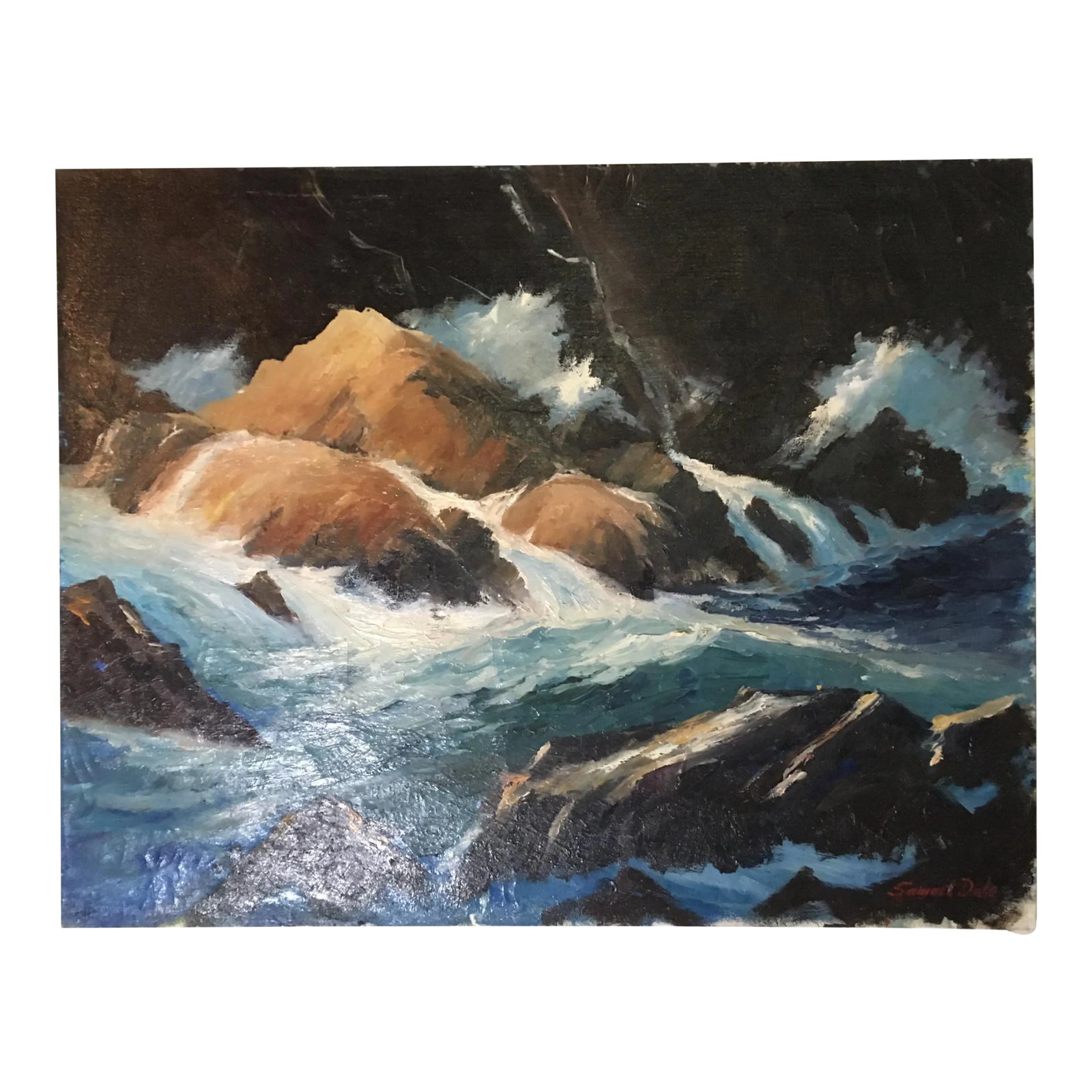 1970s Seascape Oil Painting by Samuel Dale | Chairish