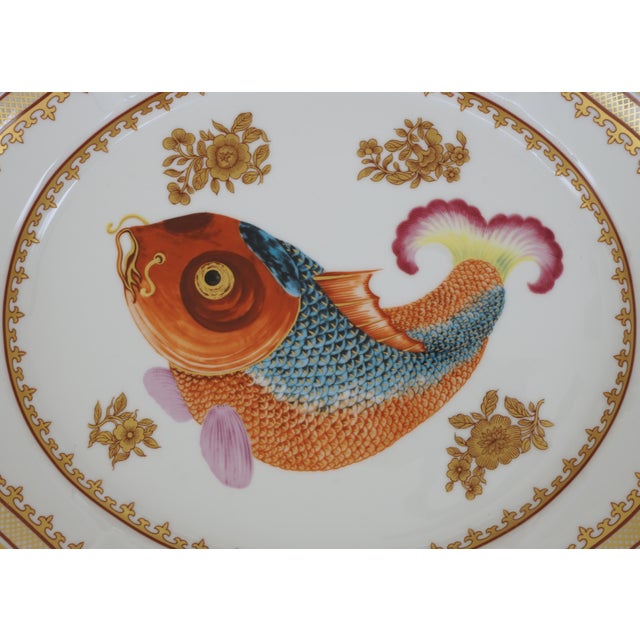 Late 20th Century Mottahedeh Carp Wall Platter | Chairish