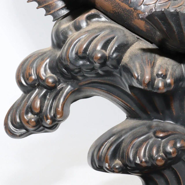 Meiji Early 1900s Japanese Bronze Fish Carp Sea Bream Koi Waves Sea on ...