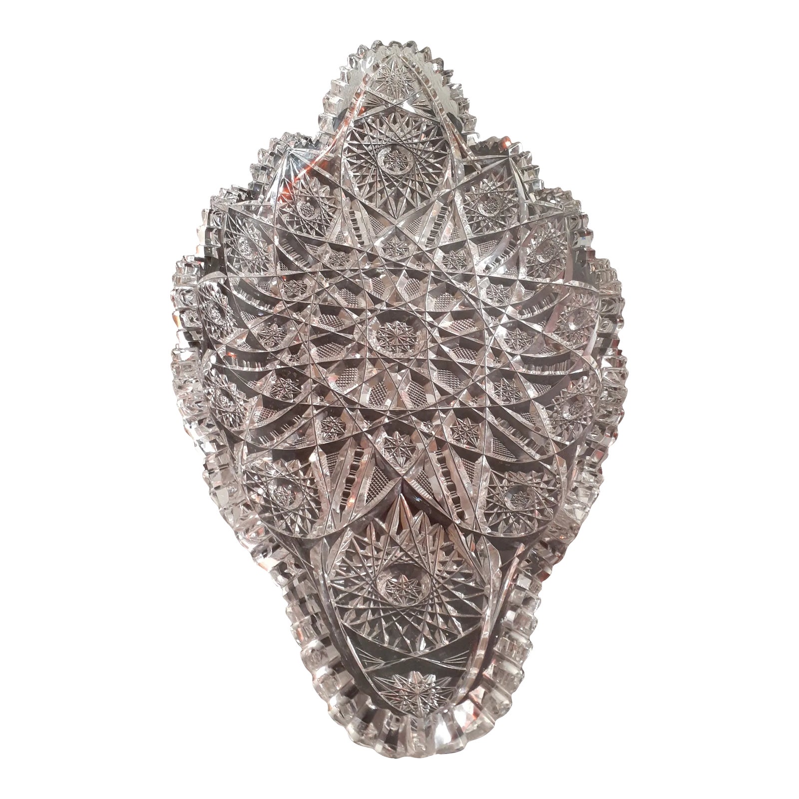 1920s American Brilliant Cut Glass Decorative Platter | Chairish