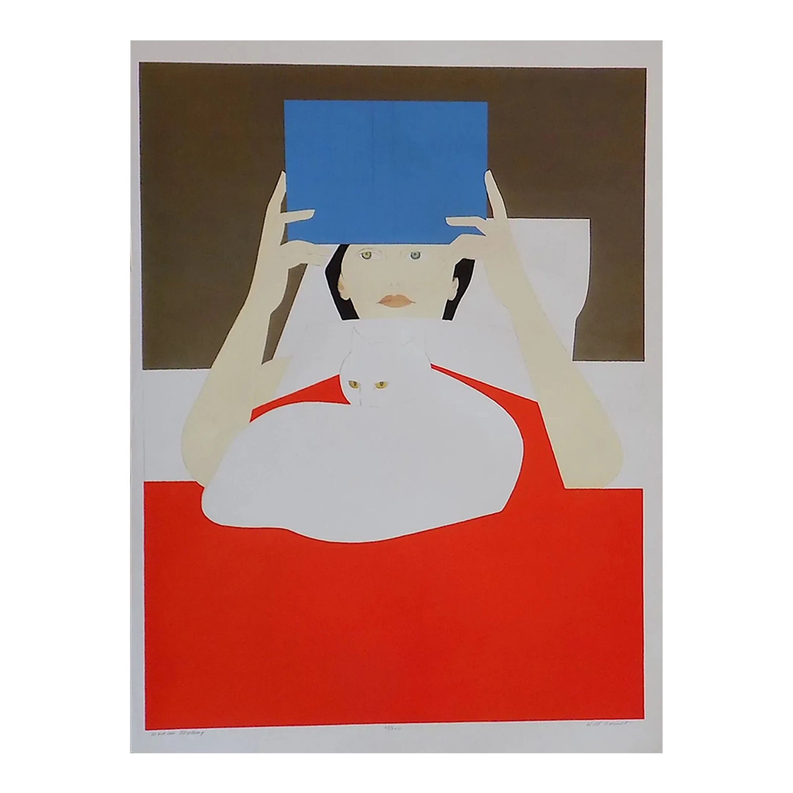 Vintage Signed/Titled Will Barnet Lithograph "Woman Reading" | Chairish
