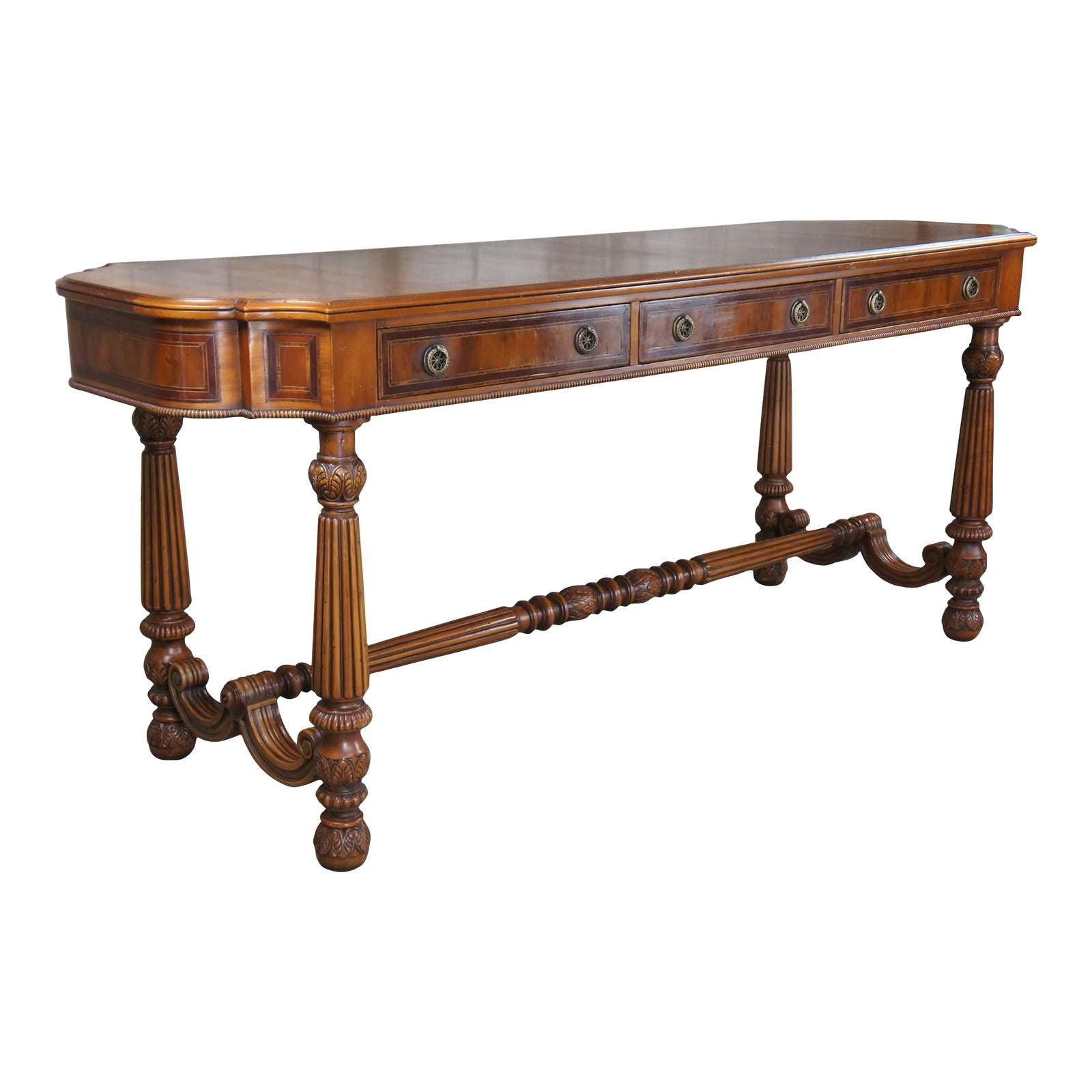 Mid 20th Century Alfonso Marina Ebanista English Georgian Inlaid Cedar ...