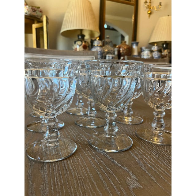 Fostoria Colony Swirl Pattern Water Goblet/Glasses- Set of 9 | Chairish